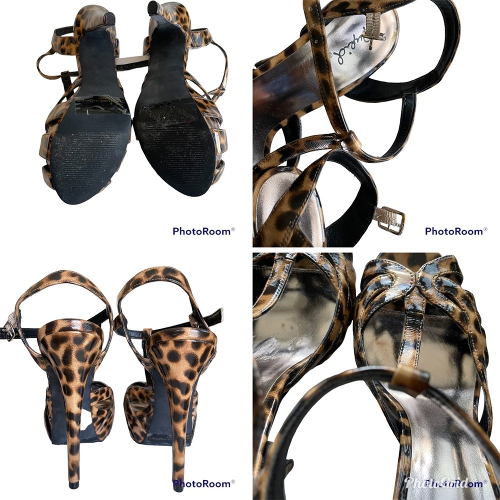 Patton, Leather Animal Print Stiletto - Gem